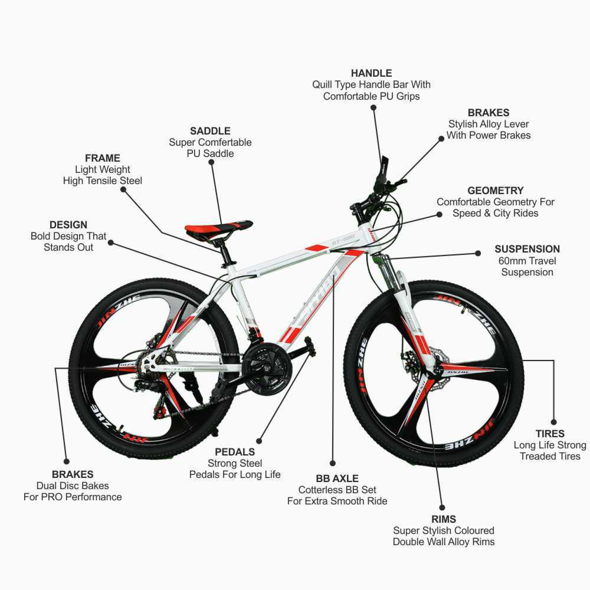 MTB Cycle with Gear, Steel Body, Shimano Gears- Enjoy the ride